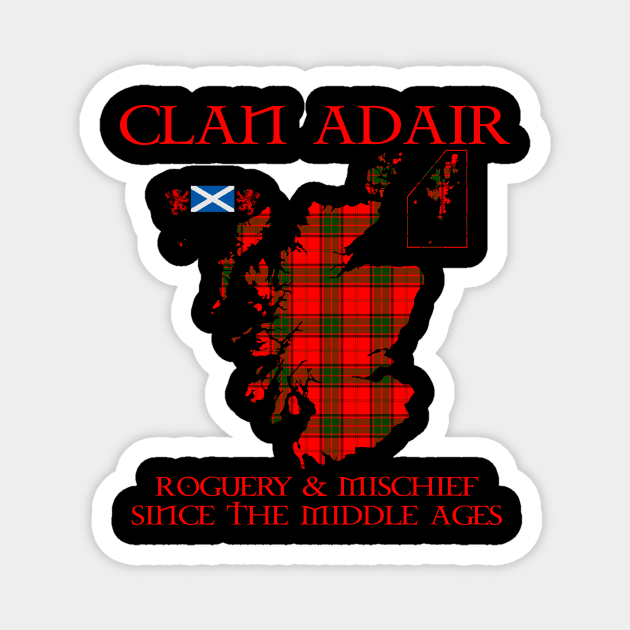 Clan Adair tartan Scotland map Saltire flag and lion rampant scottish ...
