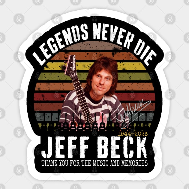 RIP jeff beck - legend never die - Rip Jeff Beck - Sticker | TeePublic
