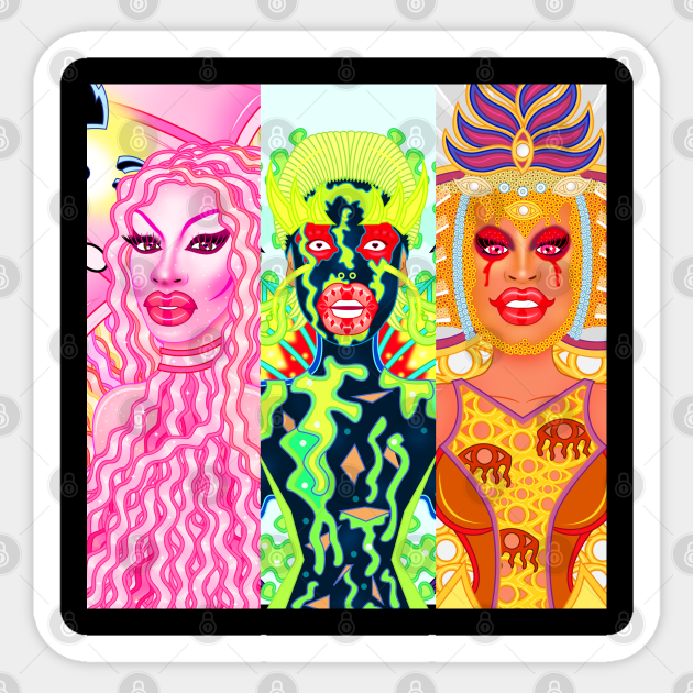 RUPAULS DRAG RACE ART - Rupauls Drag Race - Sticker | TeePublic