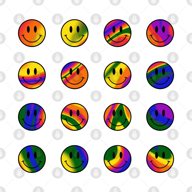 Mini Smiley Faces Bundle - LGBTQ+ Pride - Smiley - T-Shirt | TeePublic