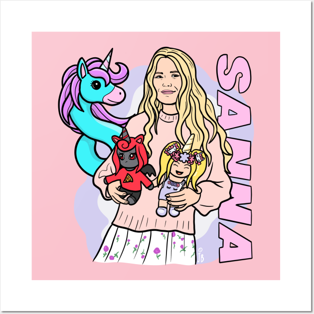 Sanna with Plushies - Iamsanna - Posters and Art Prints | TeePublic