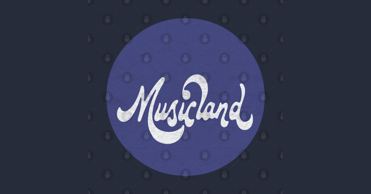 Retro 70s Style Musicland Record Store Logo - Musicland - Crewneck ...