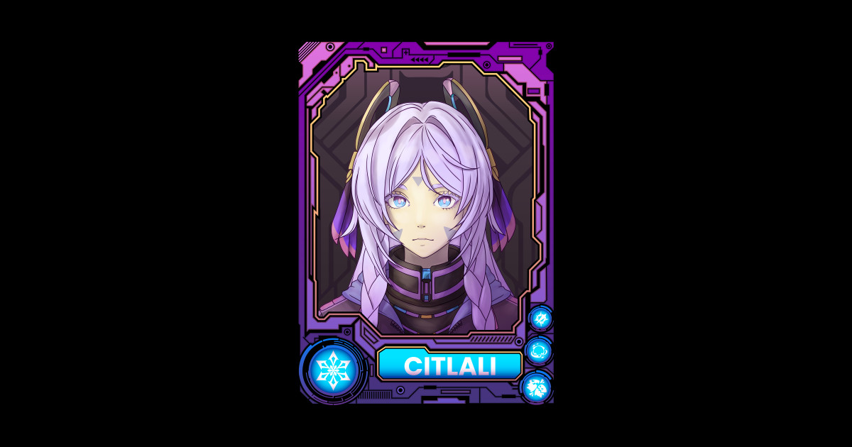 Citlali - futuristic anime character profile - Genshin Impact - Sticker ...