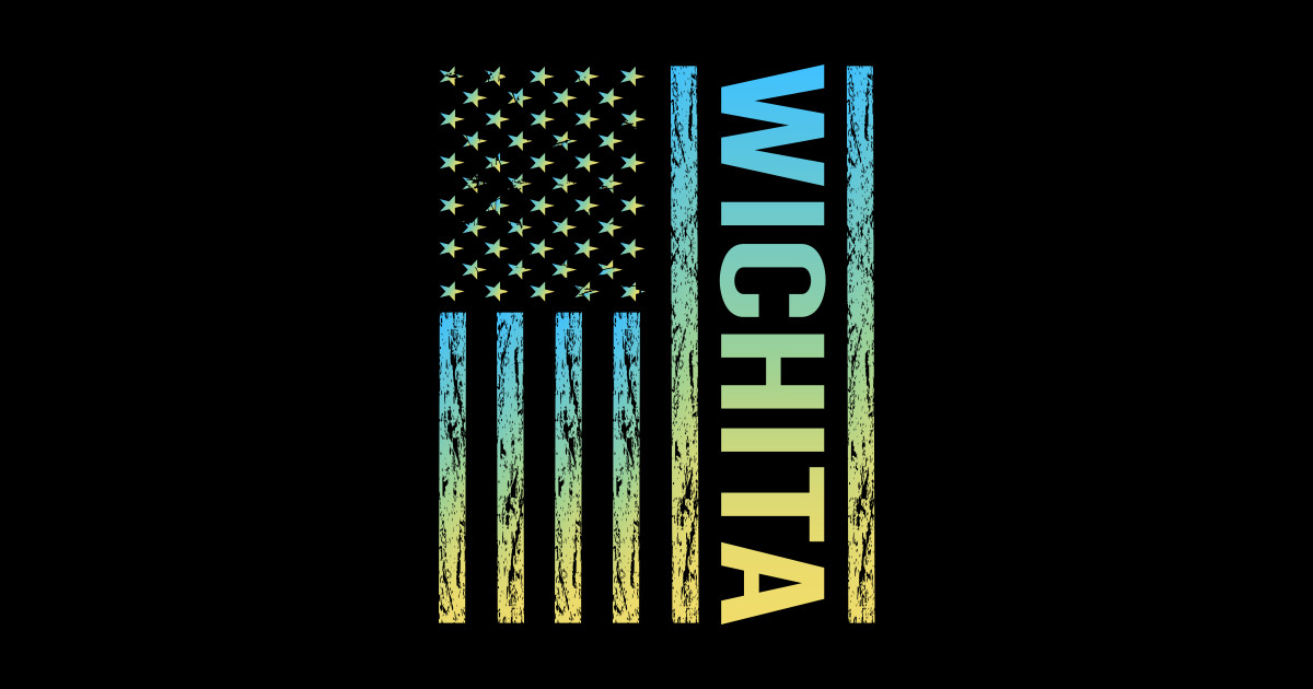 Blue Yellow Flag - Wichita - Wichita - Sticker | TeePublic
