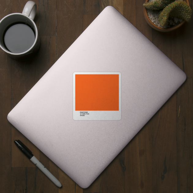 pantone 17-1350 TCX Oriole - Pantone Color - Sticker | TeePublic