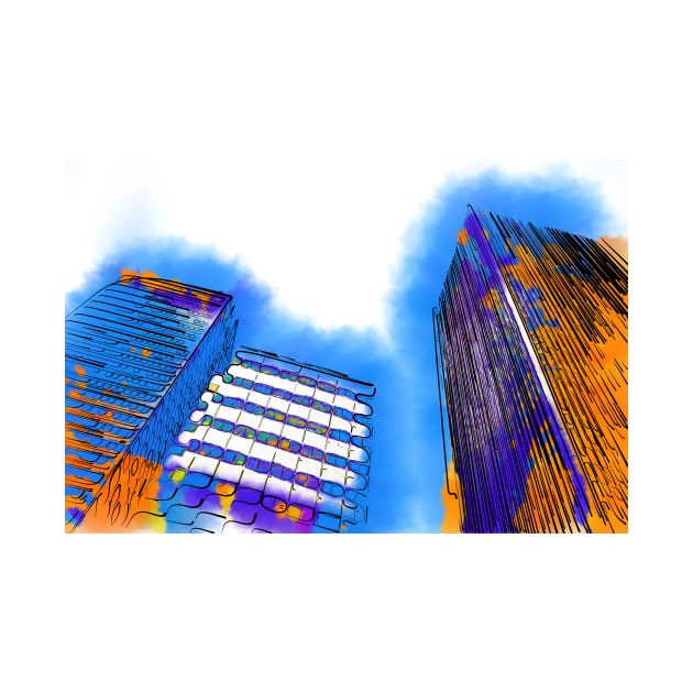 Abstract Towers - Urban - T-Shirt | TeePublic