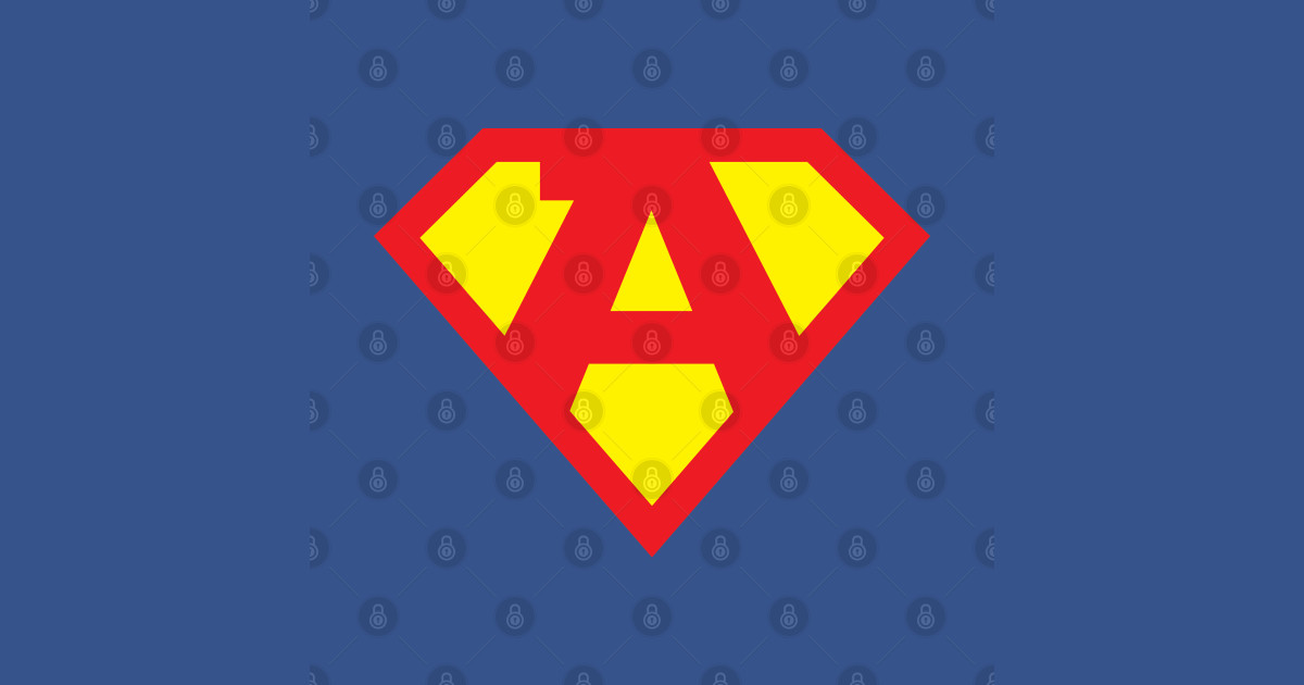 Letter A Superhero Symbol - Superhero - Sticker | TeePublic