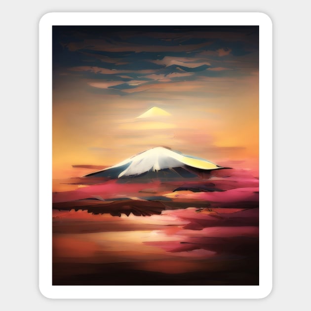 Mount Fuji - Japanese Landscape - Mount Fuji - Sticker | TeePublic