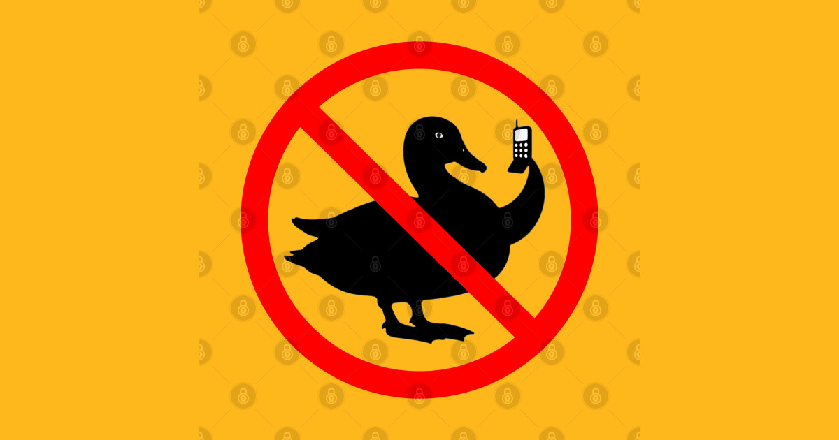No Ducks with Flip Phones - Duck - T-Shirt | TeePublic