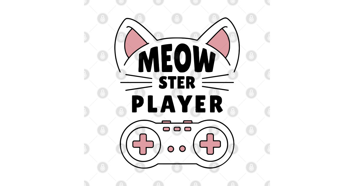 MEOW-ster player - Cat And Gaming - T-Shirt | TeePublic