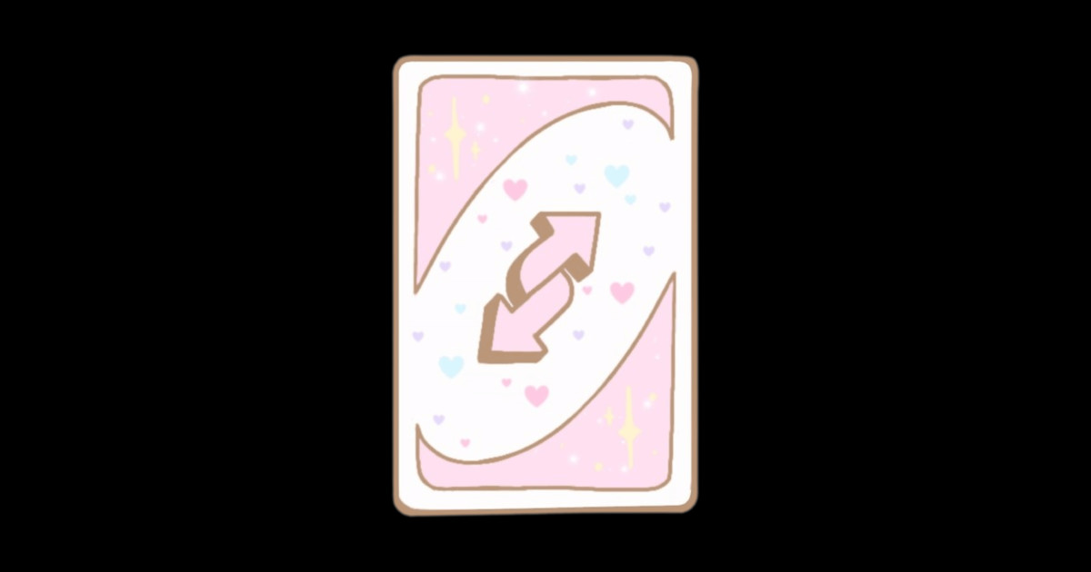Pink Uno Reverse card with Hearts - Pink - Magnet | TeePublic