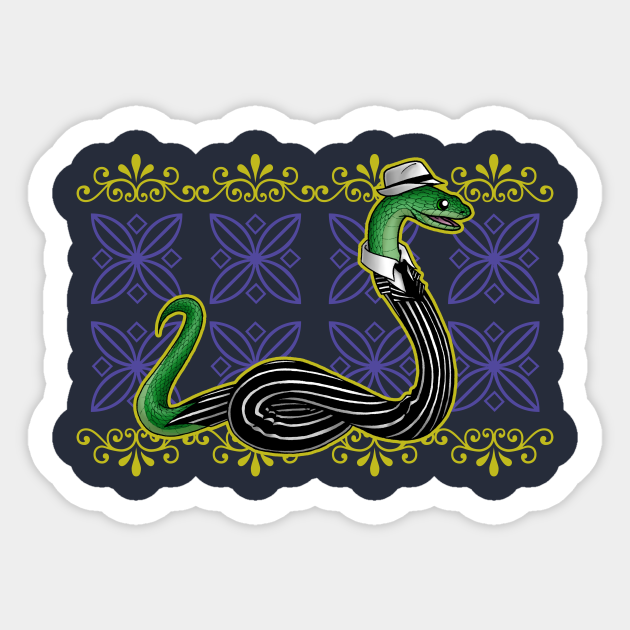 Dapper Snek - Snake - Sticker | TeePublic
