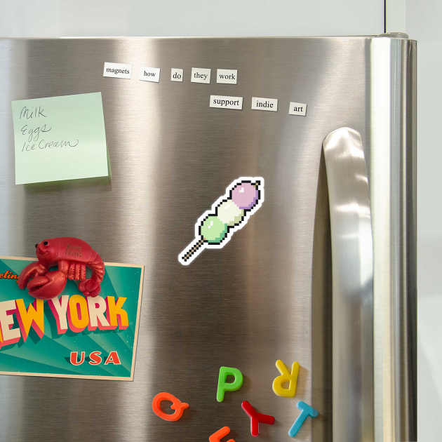 sweet dango pixel art - Dango - Magnet | TeePublic