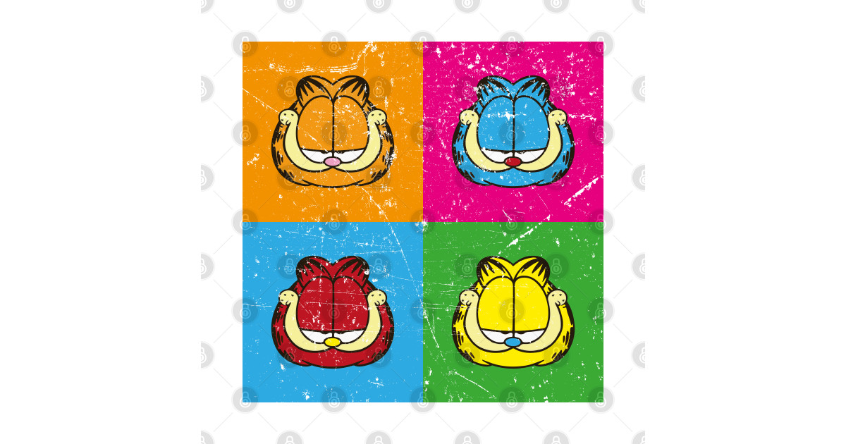 Garfield the cat multiple colors - Garfield Cartoon - T-Shirt | TeePublic