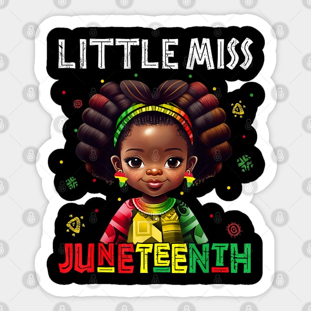 Little Miss Juneteenth Black Girl Melanin Cute Toddler Kids ...
