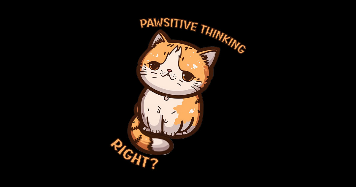 Sarcastic Cat, Stay Positive, Right? - Sarcastic Cat Lover - Pin ...