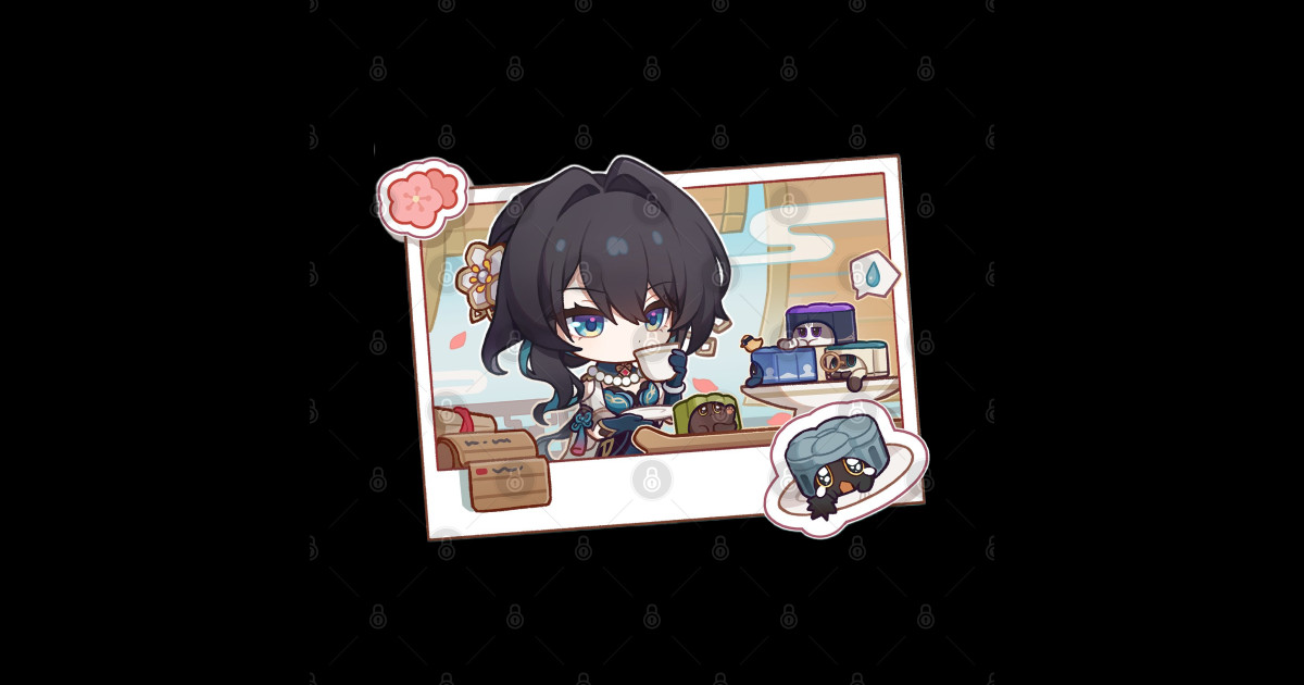 Honkai Star Rail Chibi Ruan Mei Leisure - Honkai Star Rail - Sticker ...