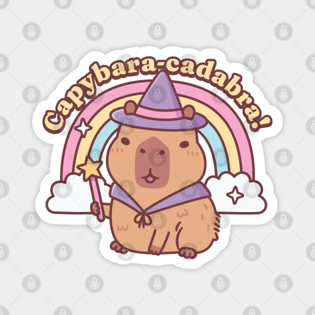 Cute Capybara Magic Capybaracadabra Funny - Cute Capybara - Magnet ...