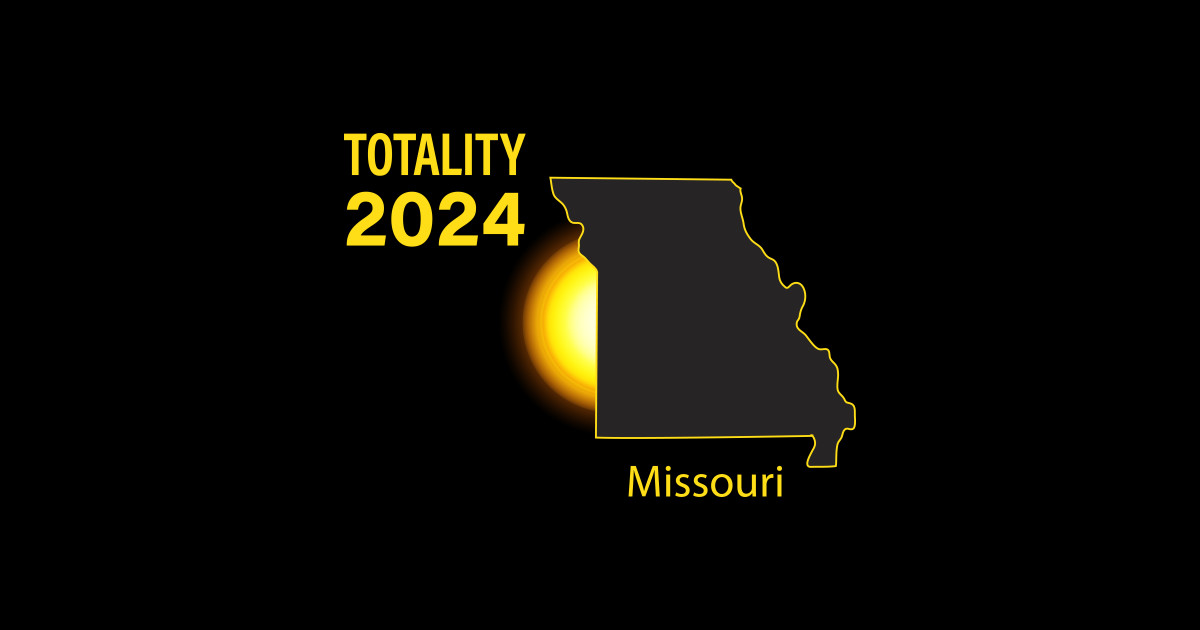 Total Solar Eclipse Missouri State 2024 - Total Solar Eclipse - Sticker ...