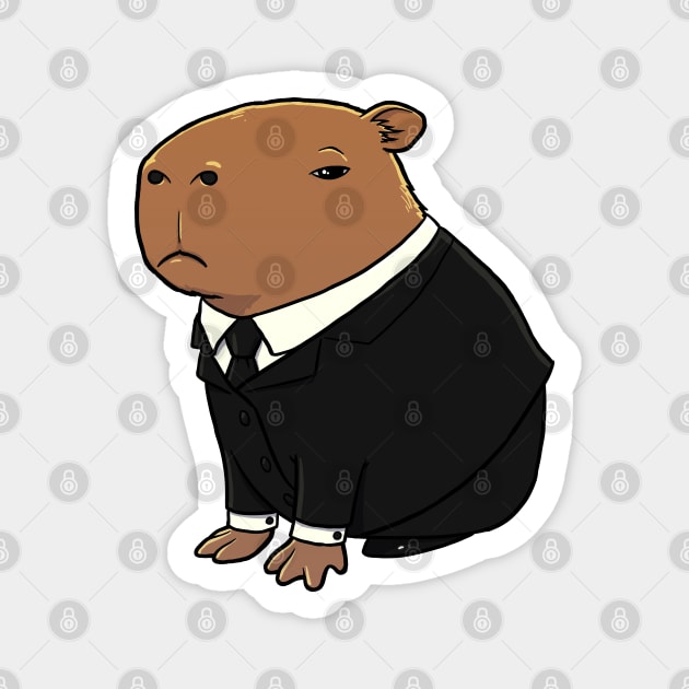 Capybara in a suit - Capybara - Magnet | TeePublic