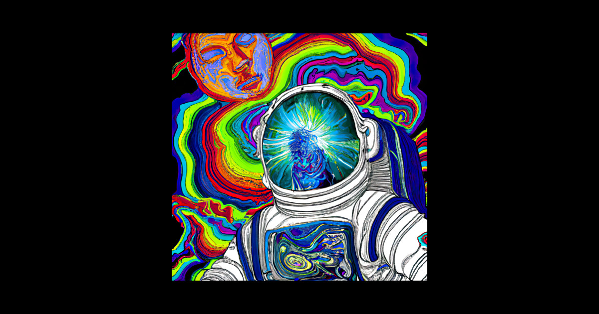 Trippy Spaceman - Astronaut - Sticker | TeePublic