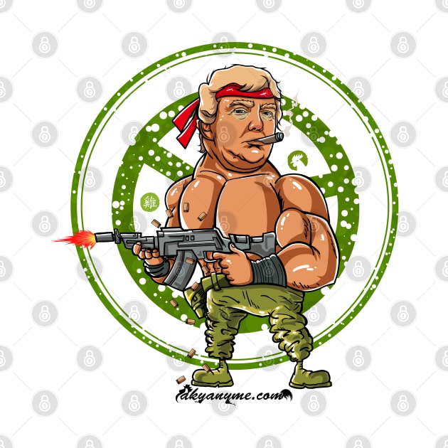 Donald Trump as Rambo - Donald Trump - T-Shirt | TeePublic