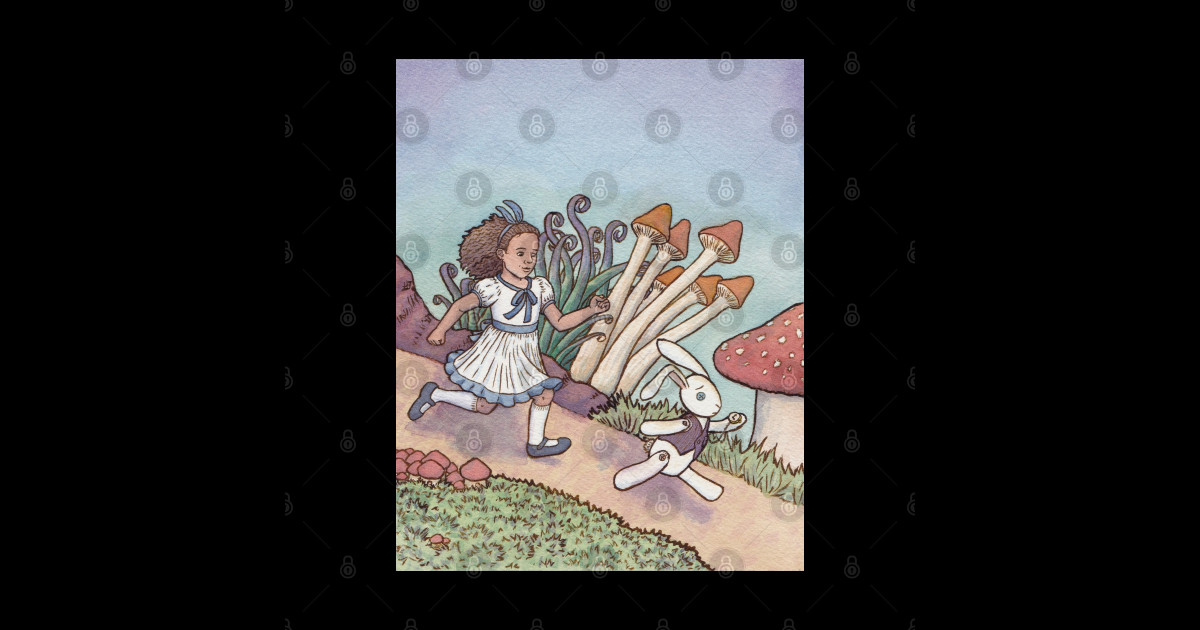 Alice Chased the White Rabbit - Alice In Wonderland - Sticker | TeePublic
