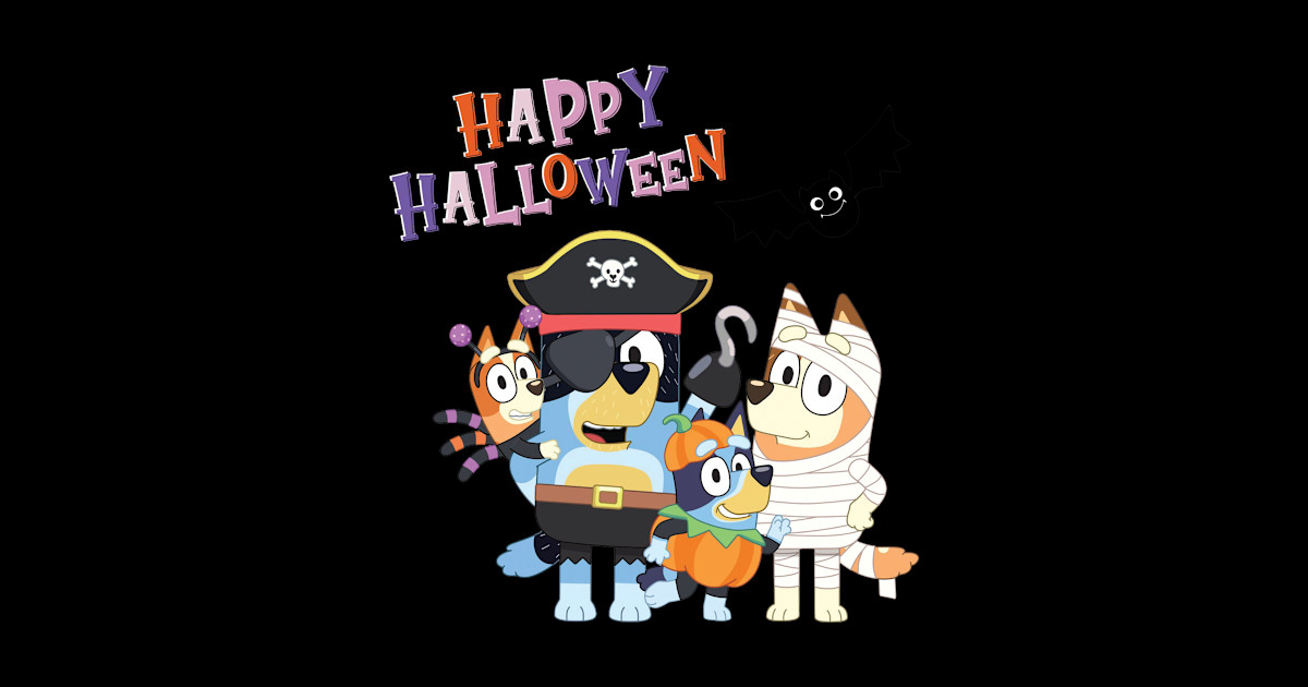 Cute Bluey Halloween, Bluey Halloween Family, Trick or Treat Bluey ...