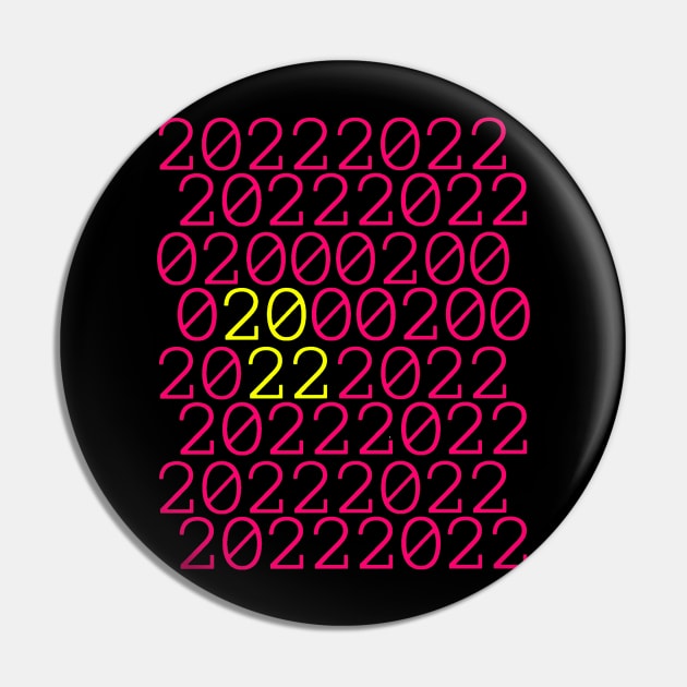 2022 binary code in pink - Binary Code - Pin | TeePublic