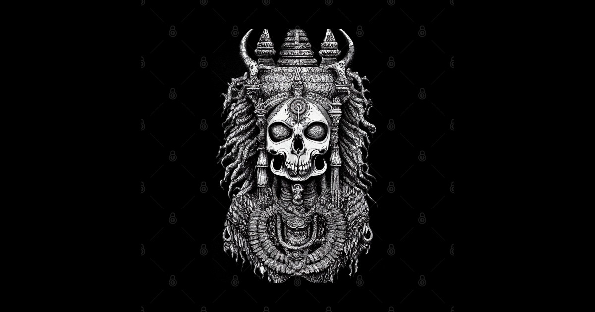 Ancient Mystic God of Death Tattoo Design - Death - Sticker | TeePublic