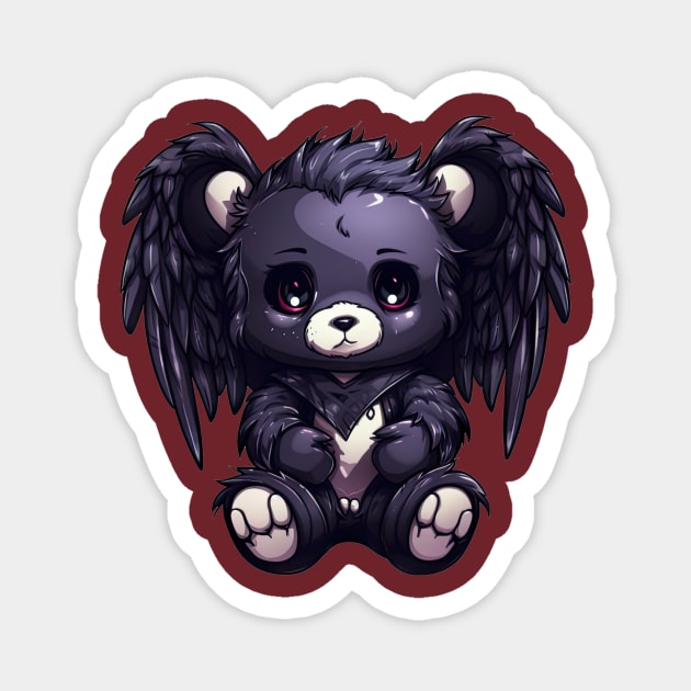 Gothic Guardian: The Dark Angel Teddy Bear - Dark Angel - Magnet ...