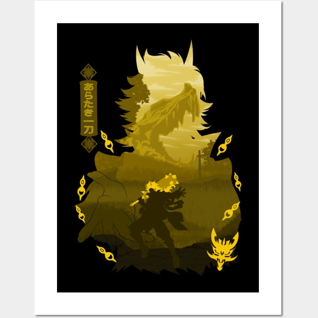 GENSHIN IMPACT ARATAKI ITTO NEGATIVE SPACE - Arataki Itto - Posters and ...