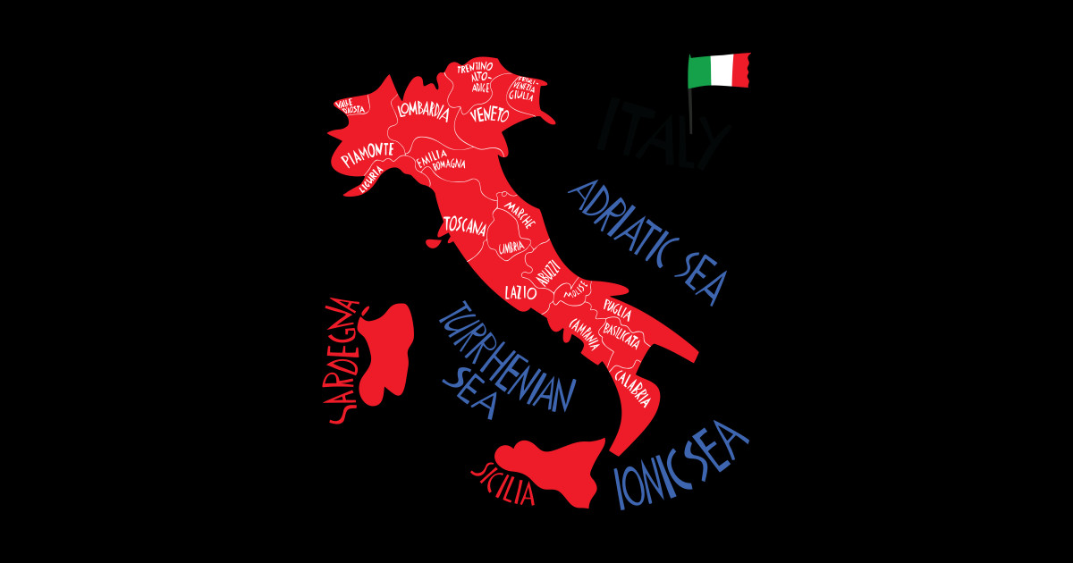 italy map - Italy Map - Sticker | TeePublic