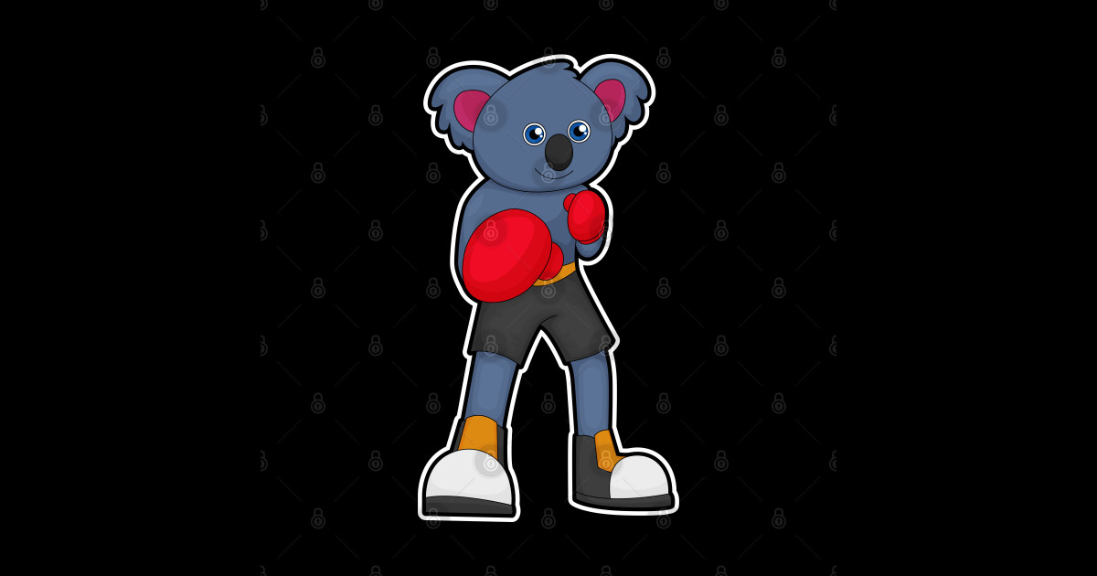 Koala at Boxing with Boxing gloves - Boxer - Posters and Art Prints ...