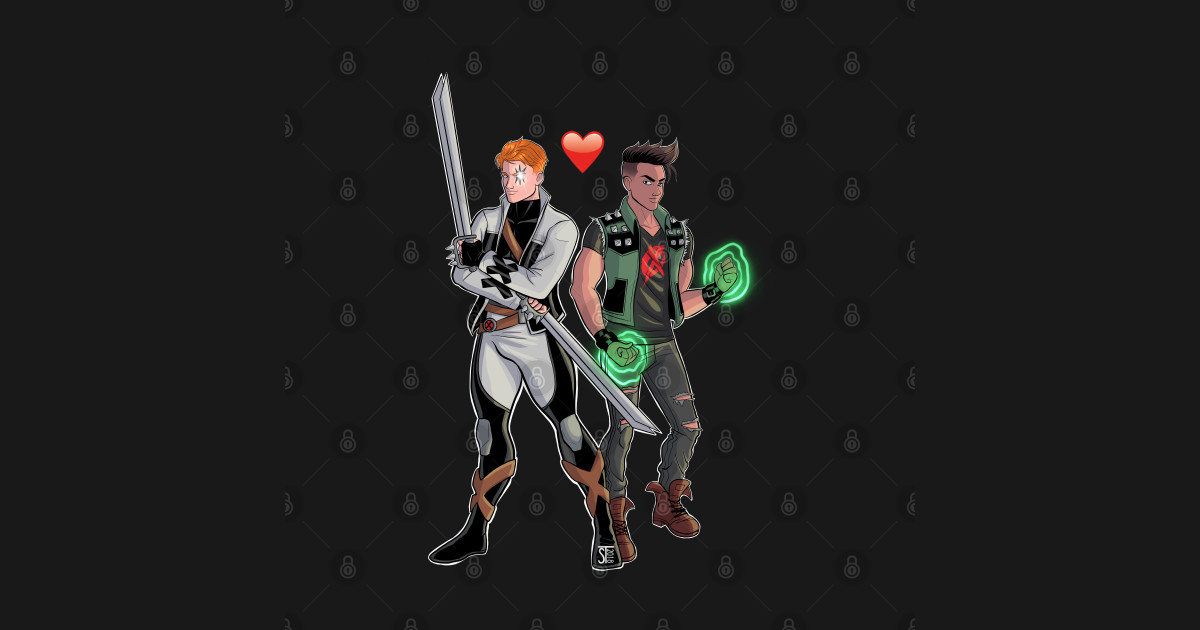 Shatterstar And Rictor - X Men - T-Shirt | TeePublic