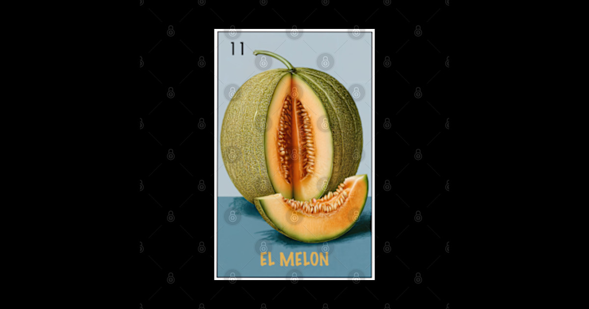 El Melon (The Melon) Loteria Card 11 - Melon - Sticker | TeePublic
