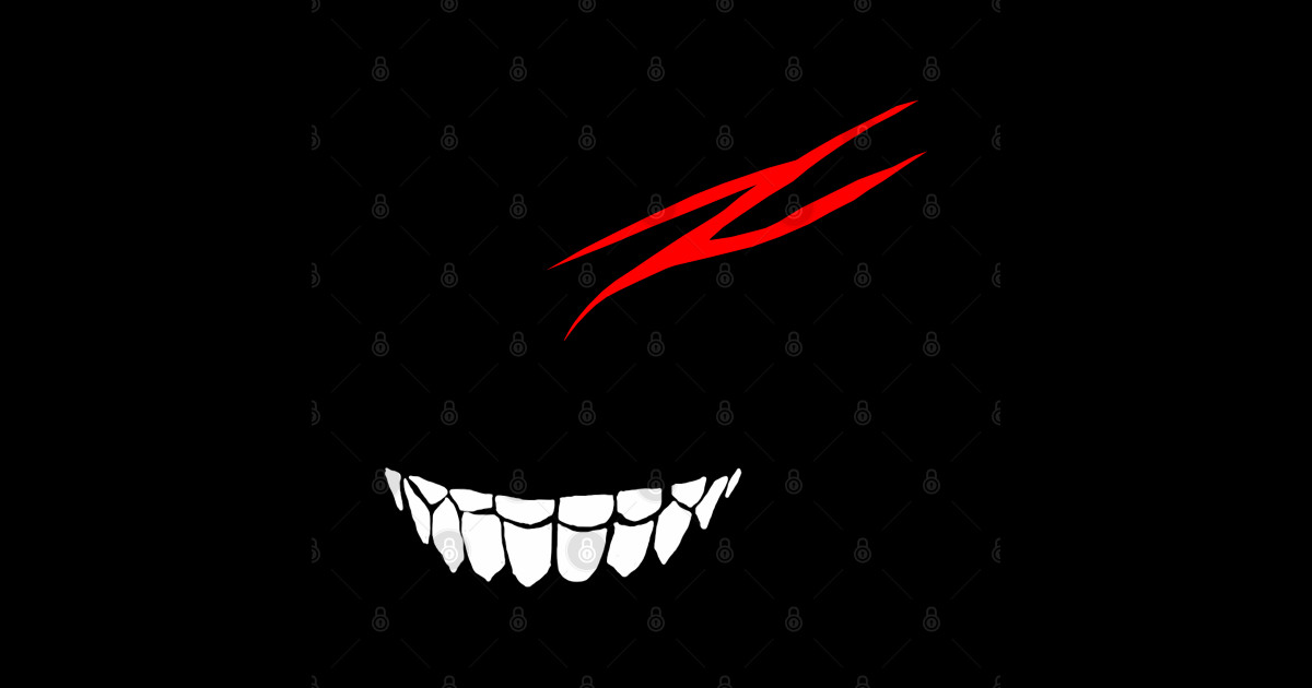 Gatsu Demon Armor Smile - Demon Armor - Sticker | TeePublic