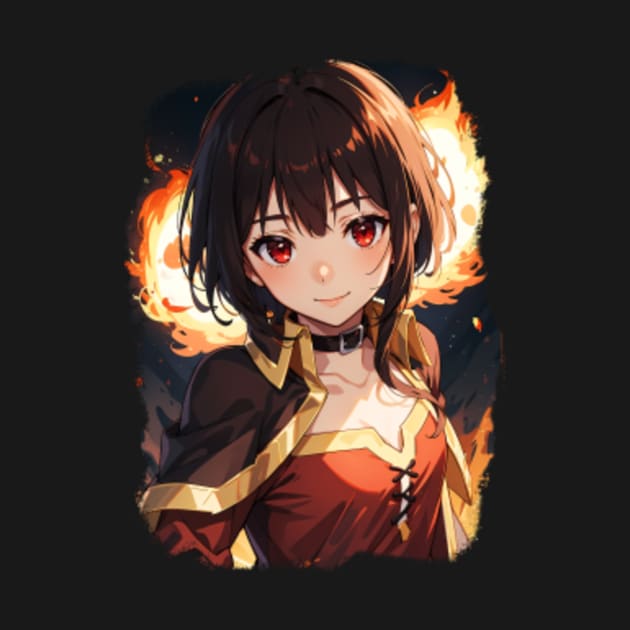 Konosuba Megumin Anime Style - Konosuba Megumin - T-Shirt | TeePublic
