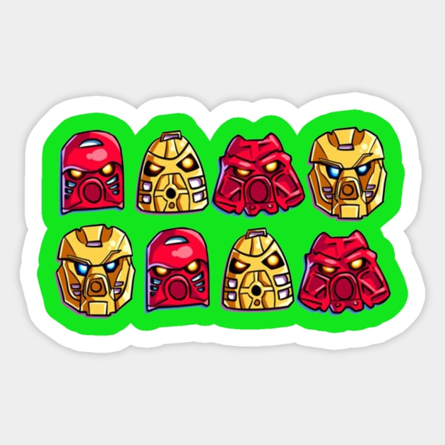 Bonkle Hero Robot - Bionicle Heroes Meme Anime Japan Logo - Sticker ...