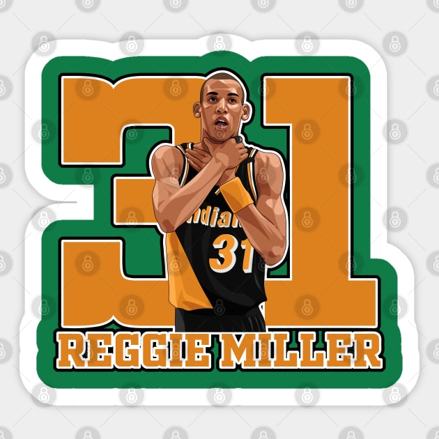 Reggie Miller Choke Sign - Reggie Miller Choke Sign - Sticker | TeePublic