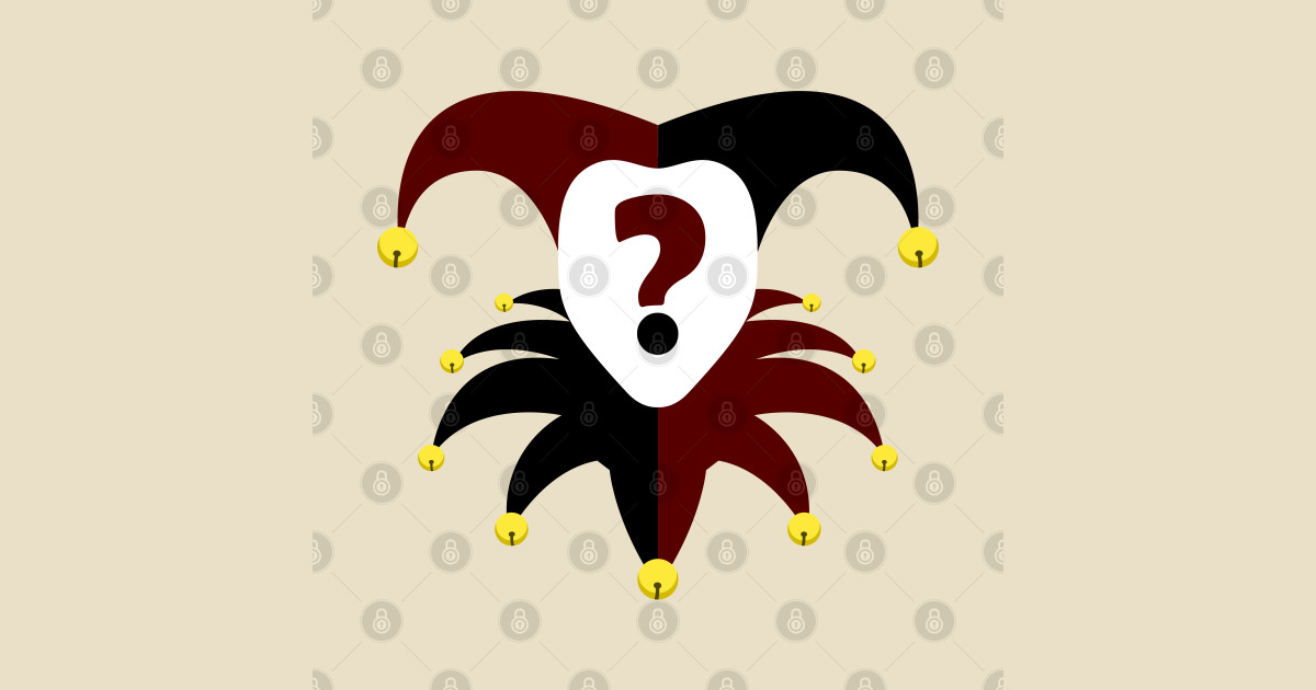 Jester hat and head with question mark - Jester - T-Shirt | TeePublic