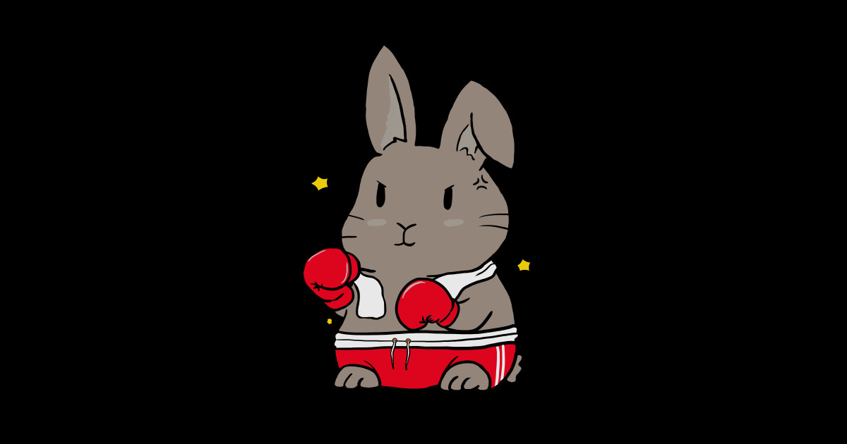 Cute Boxer Bunny - Boxing - Sticker | TeePublic