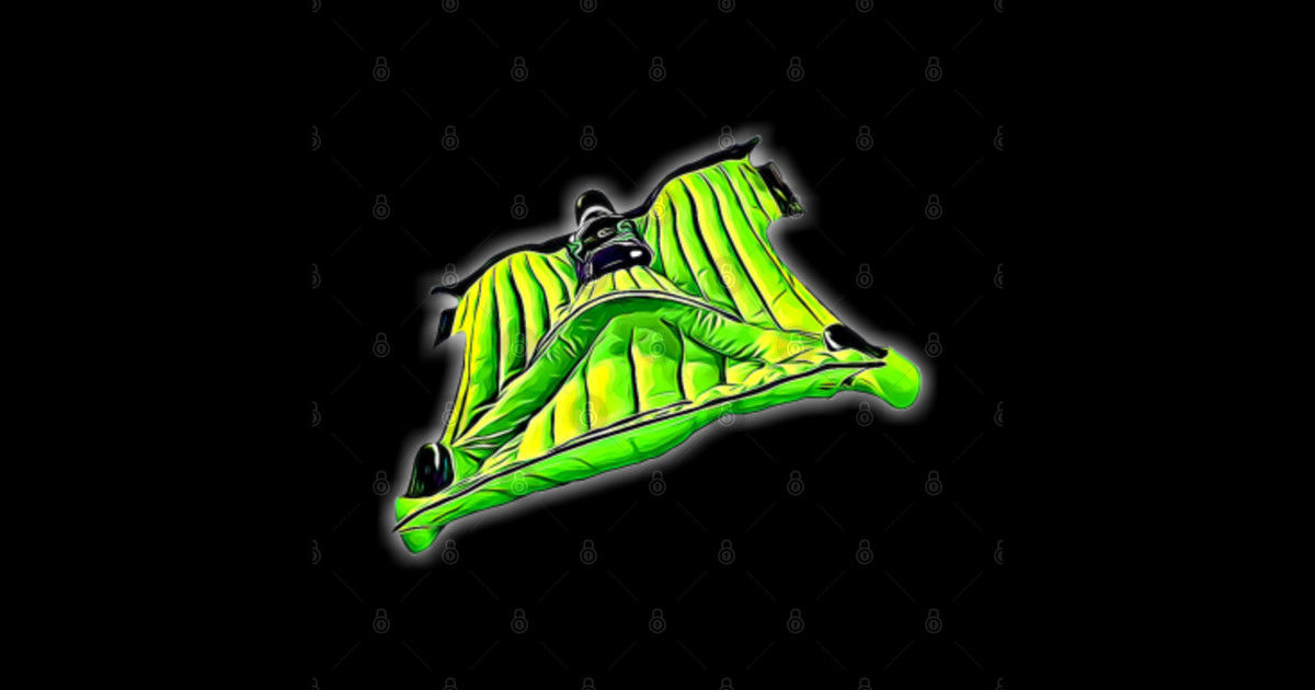Wingsuit flying on the edge grafitti style - Wingsuit Flying Gift - T ...