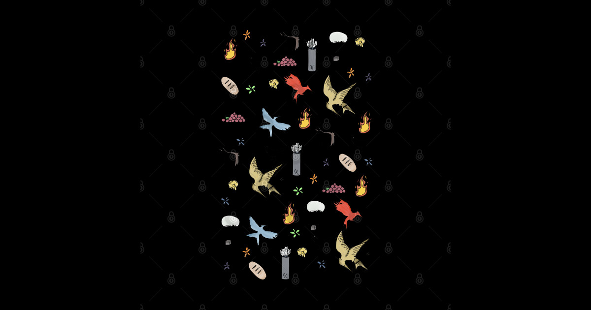 Hunger Games quality pattern - black version - Hunger Games - Pillow ...