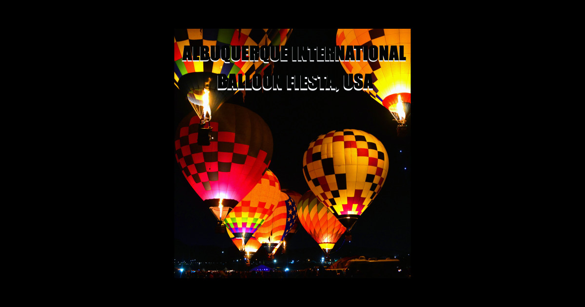 Night flight at the fiesta poster work A - Albuquerque International ...