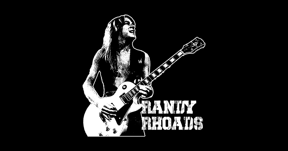 RANDY RHOADS - RETRO WHITE VINTAGE - Randy Rhoads - Sticker | TeePublic
