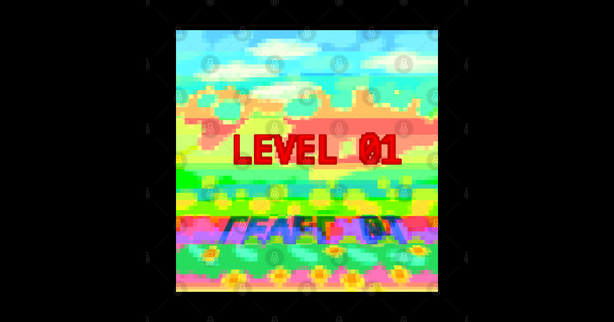 LEVEL 01 PIXEL ART - Level 1 - Sticker | TeePublic