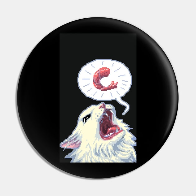 8-bit Shrimpin' Thurston the cat - 8bit - Pin | TeePublic