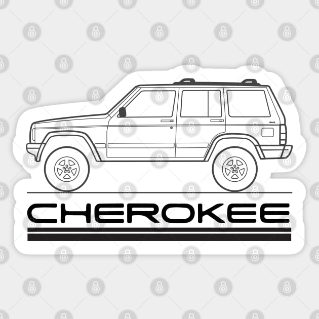 97 to 01 - Cherokee XJ Stock 4 door outline (classic) - Jeep Cherokee ...