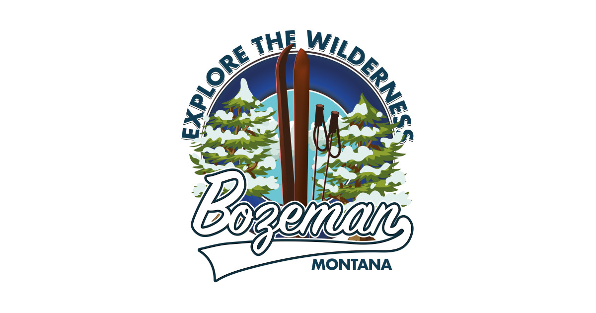 Bozeman Montana ski logo - Bozeman Montana Ski - T-Shirt | TeePublic